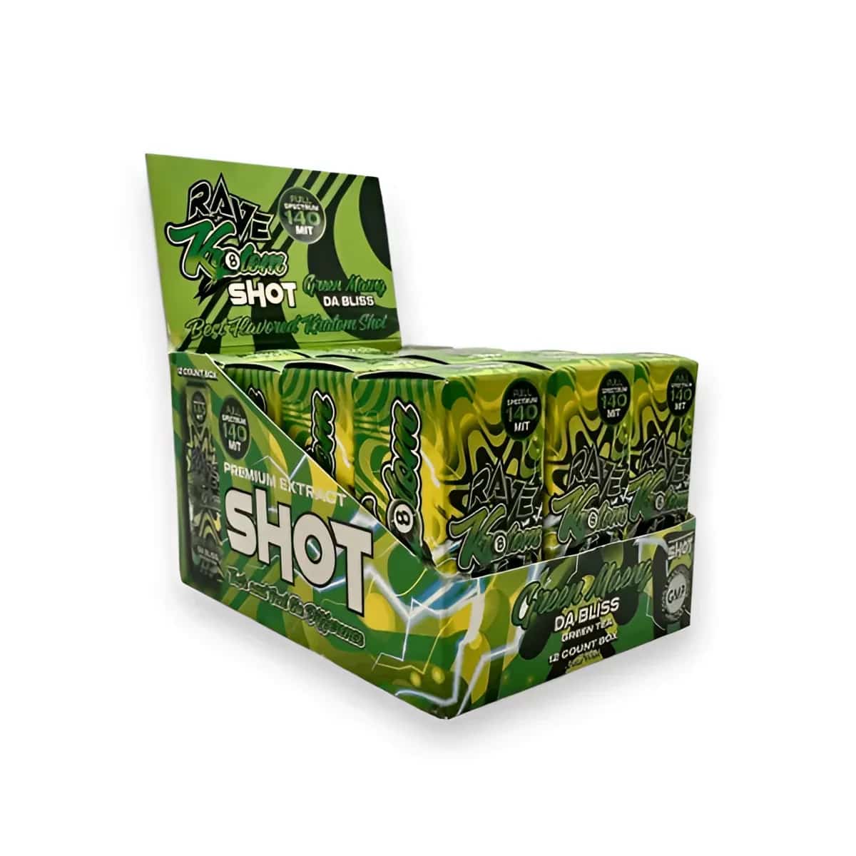 RAVE GREEN MAENG DA BLISS SHOT GREEN TEA FLAVORED 140 MG MIT 15 ML 12 ...