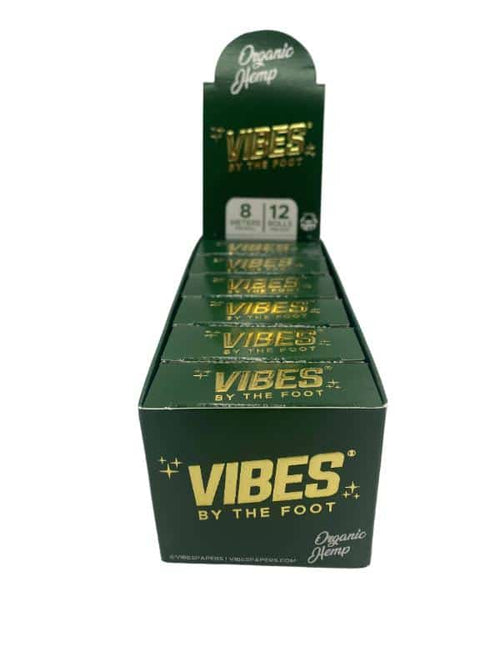 Vibes Fatty By The Foot Organic Hemp Rolling Papers 12ct Box 8 Meters ...