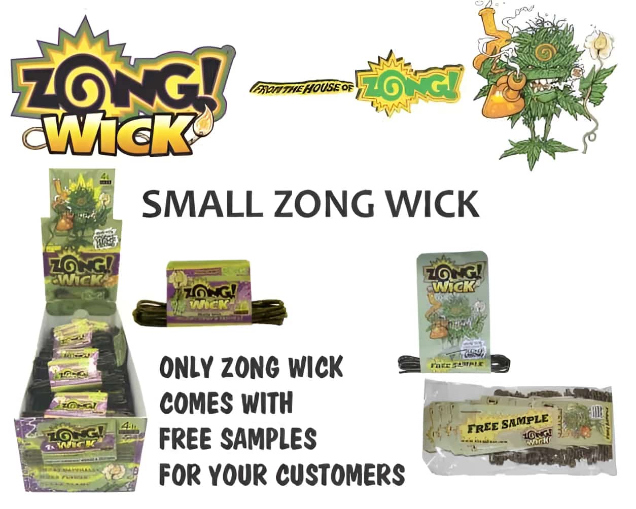 Zong Wick Small 4ft Hemp Wick 50ct Display | BG Sales